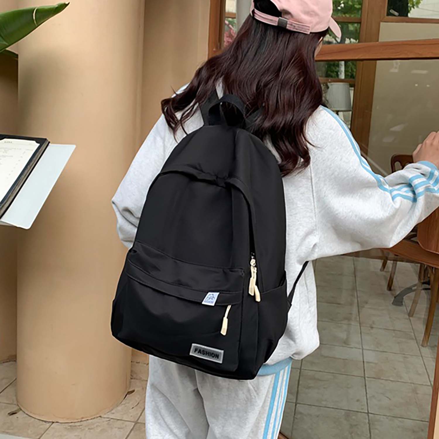 Balo basic đi học nữ thời trang Zmin, đựng vừa laptop 15.6inch, A4 ...