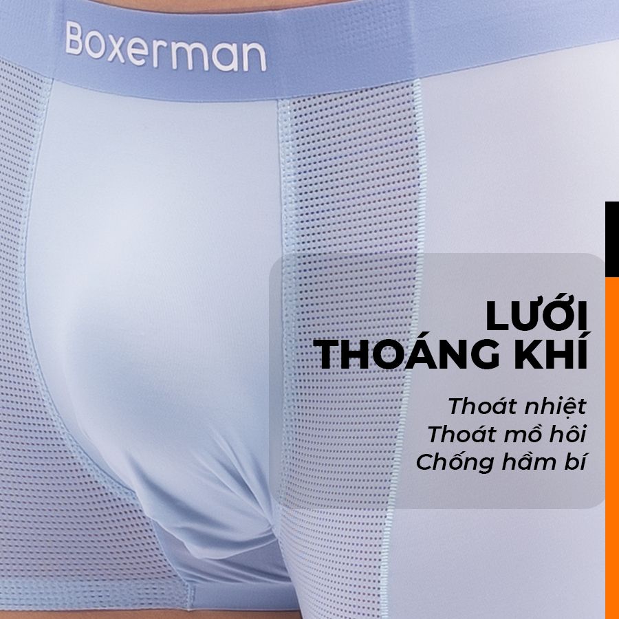 COMBO 3 quần sịp nam boxer PROMESH,chất vải lụa băng thông thoáng chính hãng BOXERMAN | Shopee ...