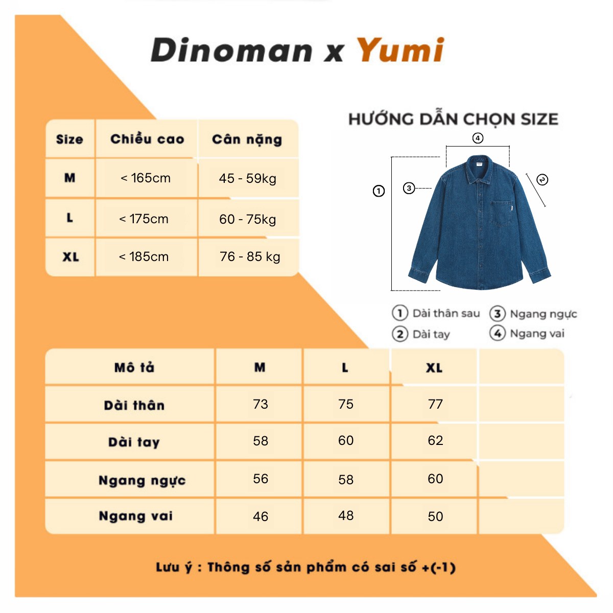Áo Sơ Mi Denim Nam Nữ Dino x Yumi Chất Liệu Jean Cao Cấp Mềm Mịn Trẻ Trung Form Oversize Dễ Phối ...