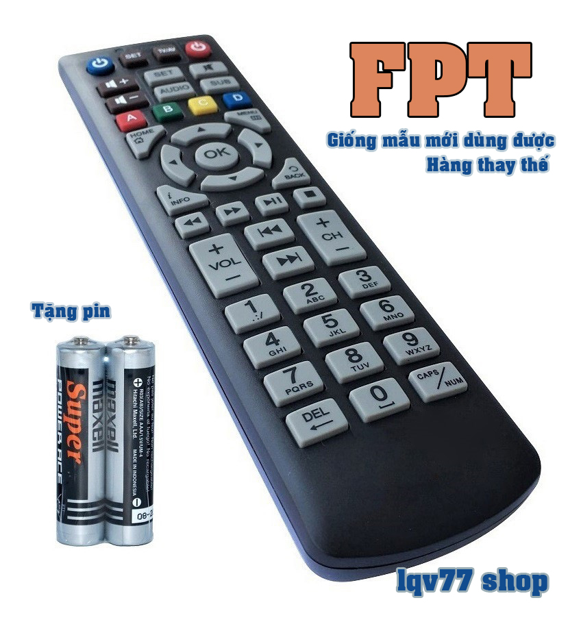 REMOTE ĐIỀU KHIỂN TRUYỀN HÌNH FPT ĐẦU BOX FPT - Tặng Pin | Shopee Việt Nam