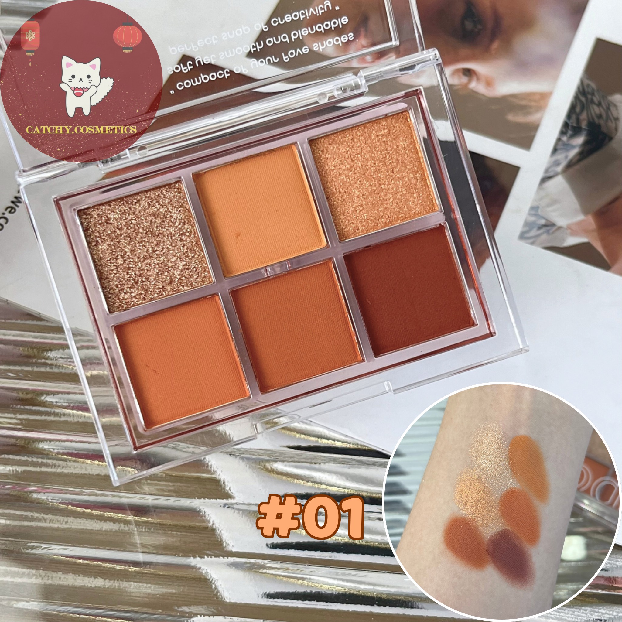 [ODBO] Bảng Mắt ODBO 6 Ô Nhũ Lì, Trong Suốt Signature Eyeshadow Palette (OD276) 4.8g | Shopee ...