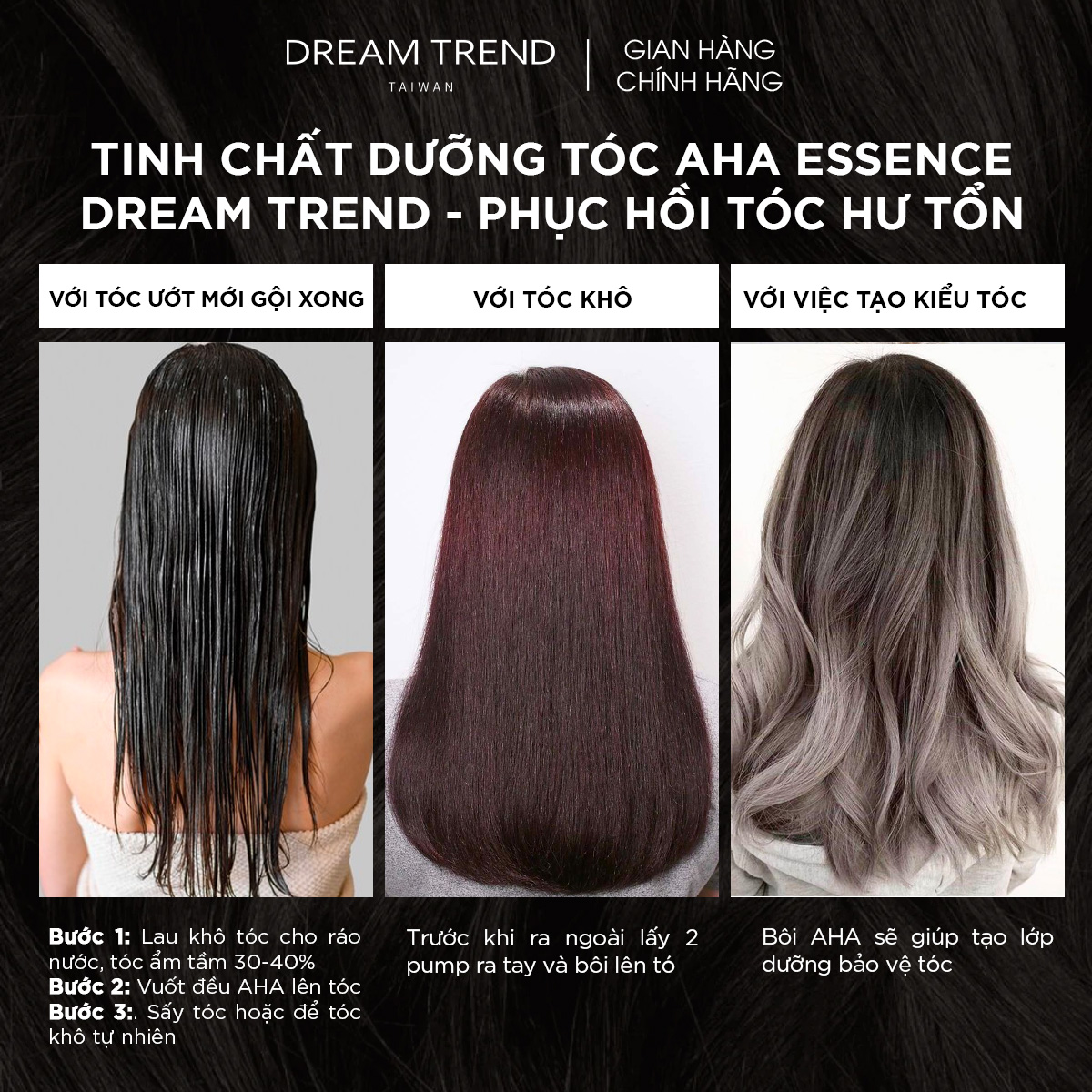 [CHỈ CÓ TRONG LIVESTREAM] Tinh Chất Dưỡng Tóc AHA Essence DREAM TREND Suôn Mượt Chắc Khỏe Giảm ...
