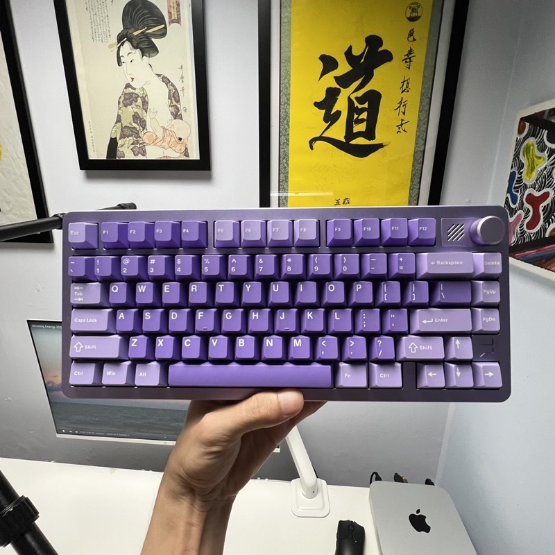 Bàn phím cơ Furycube F75 Ultra - Khung nhôm CNC núm xoay cao cấp 3 chế ...