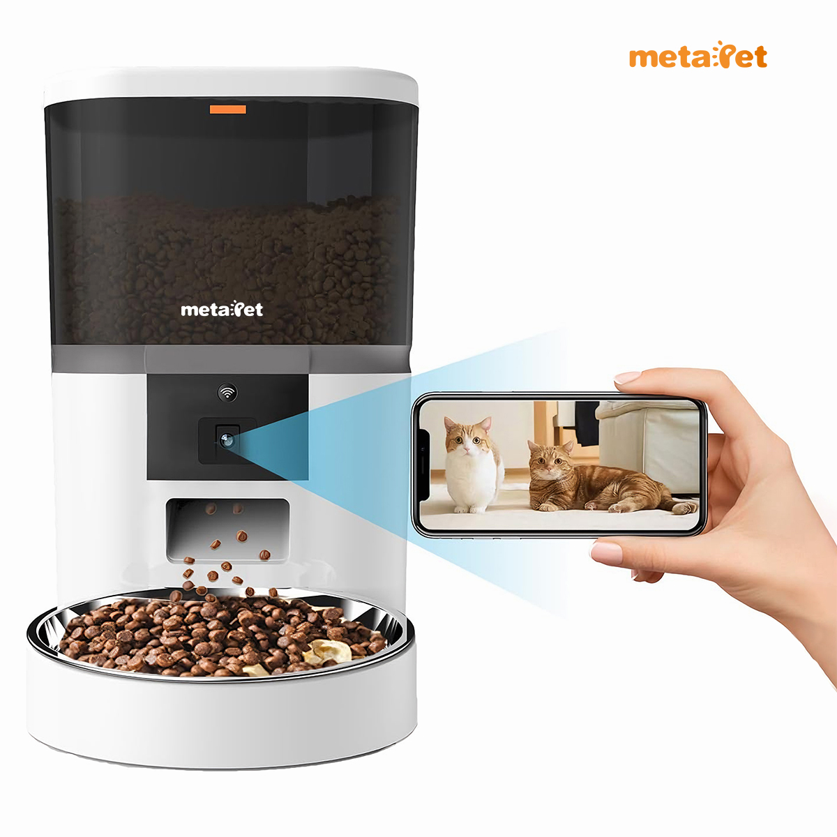 Máy Cho Ăn Tự Động metaPet 6L, Thiết Kế Thông Minh, Hiện Đại, Tiện Lợi, Điều Khiển Từ Xa Thông ...