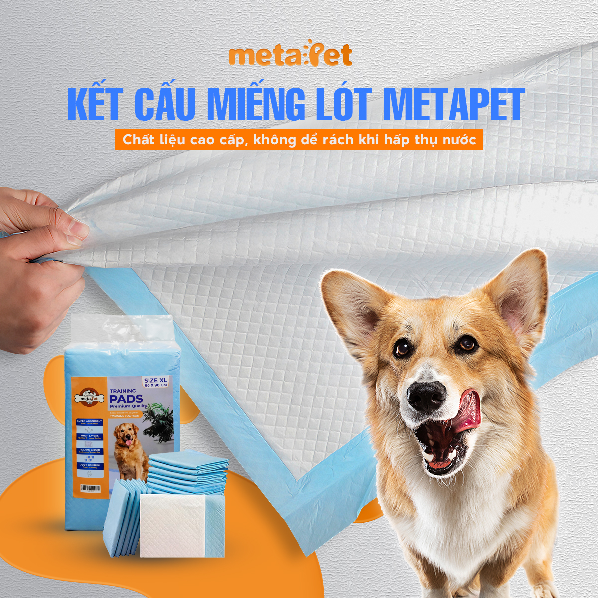 Miếng Lót Vệ Sinh Siêu Thấm Hút metaPet Cho Chó Mèo - Phù Hợp Cho Khay ...