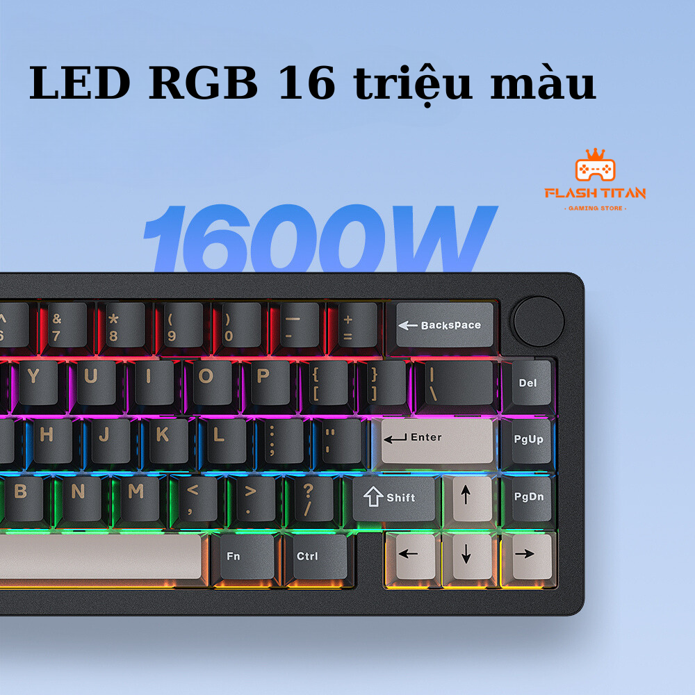 Bàn Phím Không Dây Nhôm Dark Alien R65 - 3 mode kết nối - Mạch xuôi ...