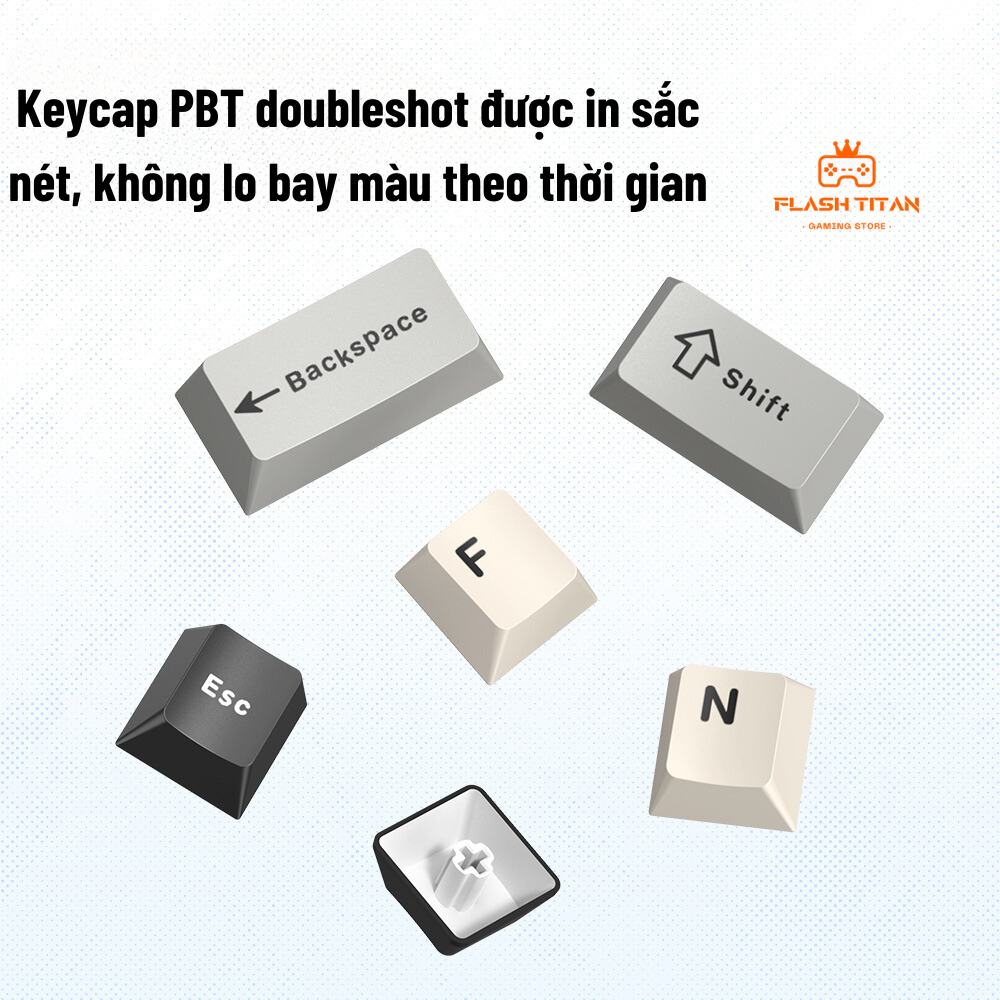 Bàn Phím Không Dây Nhôm Dark Alien R65 - 3 mode kết nối - Mạch xuôi ...