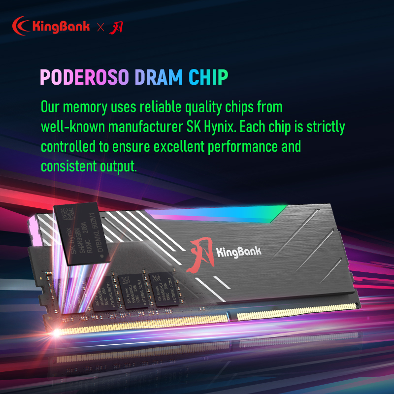 BỘ KIT RAM DDR5 KINGBANK 64GB (2*32GB) 6400MHz TẢN NHIỆT CÓ LED RGB - Màu đen | Shopee Việt Nam