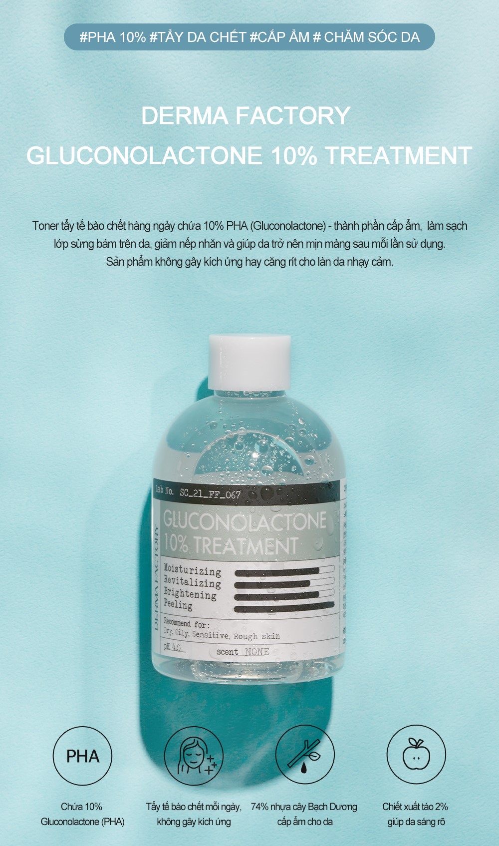 [GIẢM 50% DATE 12/2025] Toner tẩy tế bào chết PHA Derma Factory ...