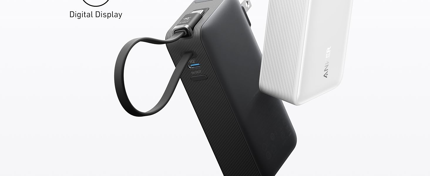 Sạc dự phòng Anker Fusion 10000mah mã A1637 kèm cáp tích hợp sẵn Type C ...