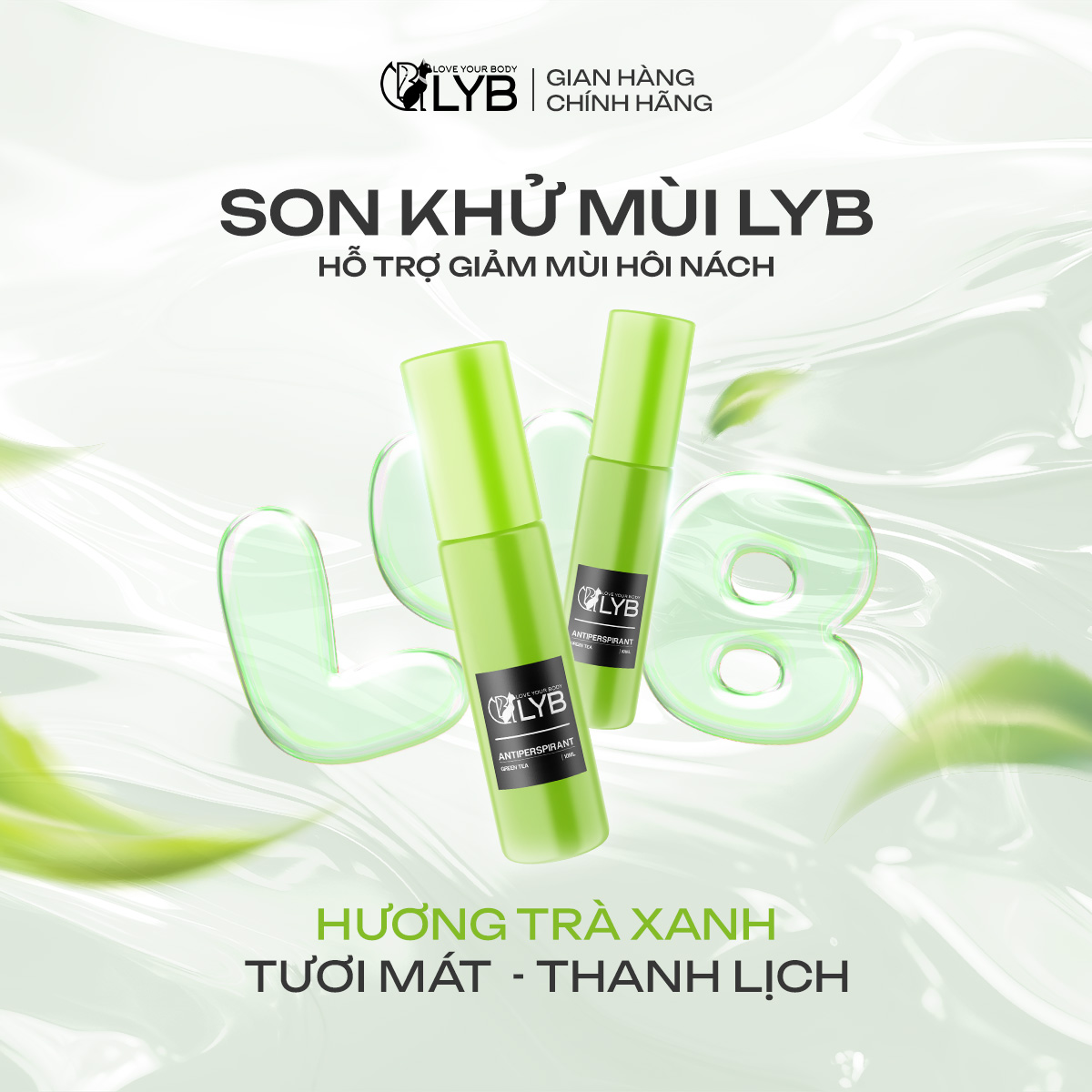 Son Khử Mùi Hôi Nách LYB Hương Trà Xanh – Lăn Nách Trắng Sáng, Giảm Thâm, Khử Mùi Hôi Nách Hiệu ...