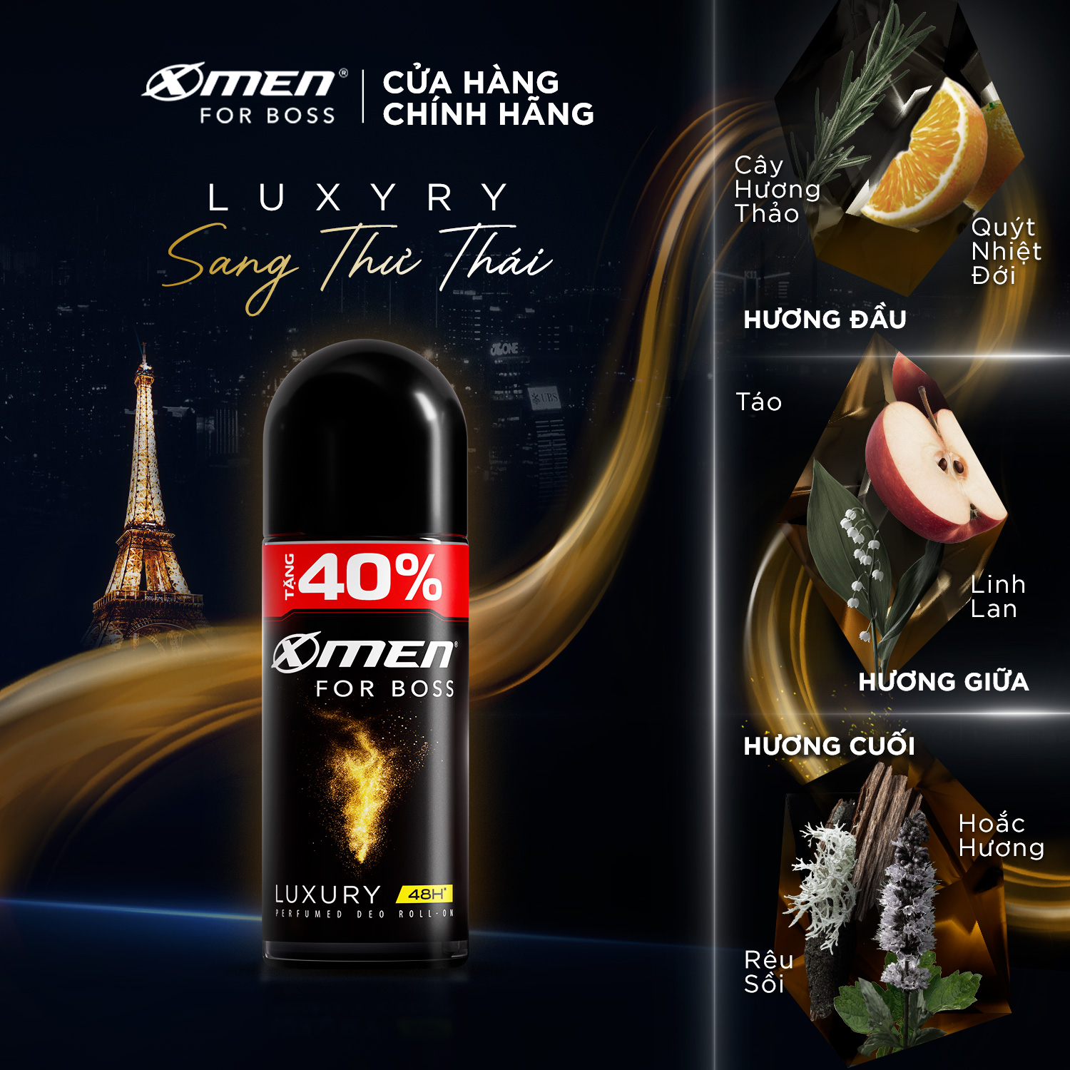 [Tặng thêm 40% dung tích] Combo 2 Lăn khử mùi X-Men For Boss Intense ...