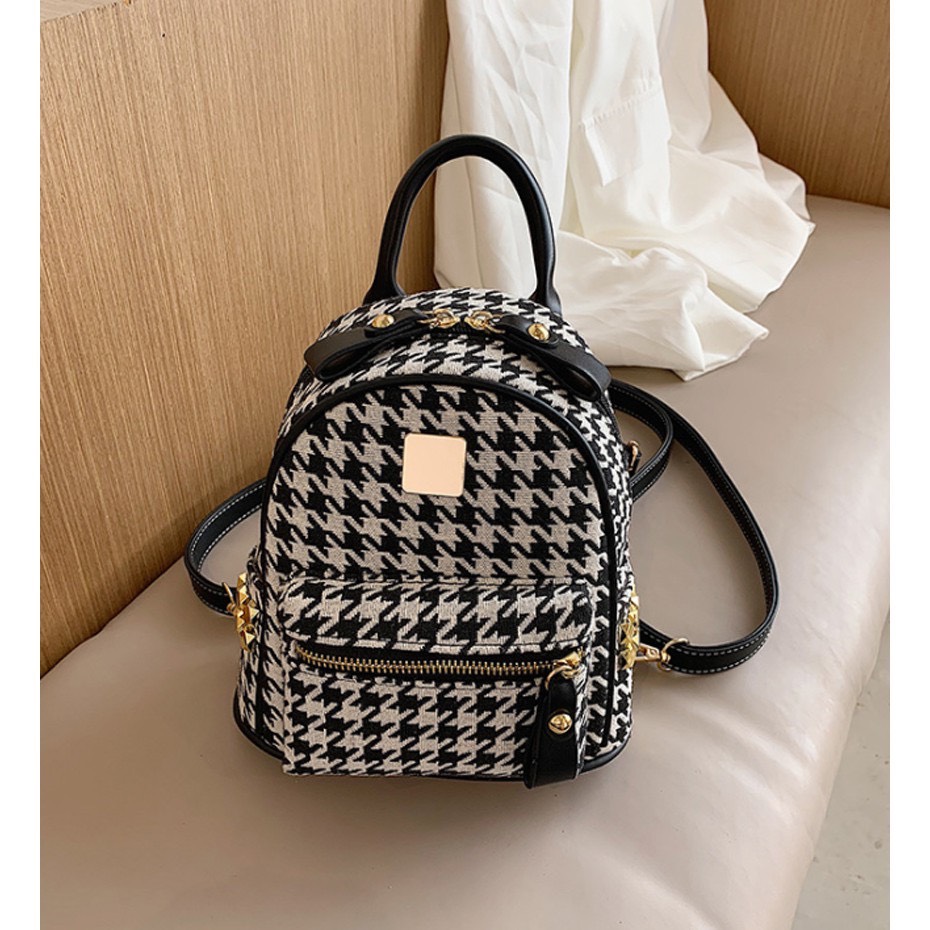 Balo mini nữ kẻ ô thời trang chất da siêu đẹp mã 311 | Shopee Việt Nam