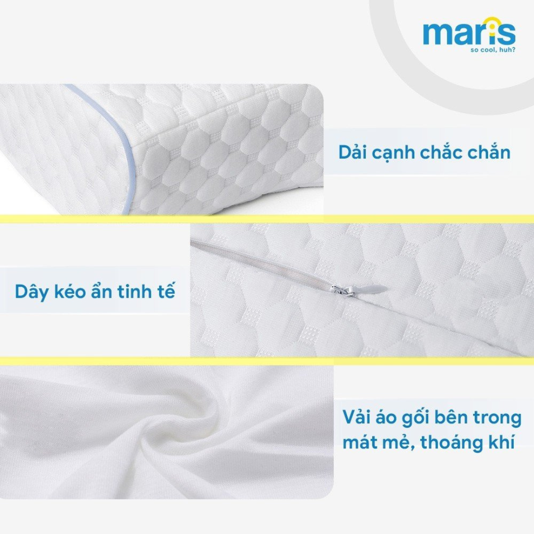 Gối Công Thái Học Người Lớn MARIS Mr - 706 Memory Foam, Gối Ngủ Hỗ Trợ ...