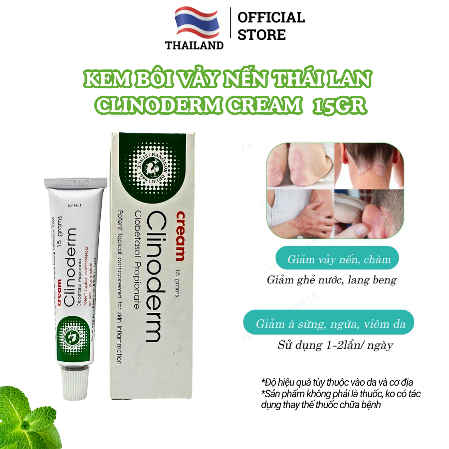 Kem bôi vảy nến, khô da Clinoderm thái lan 15g fata co's | Shopee Việt Nam