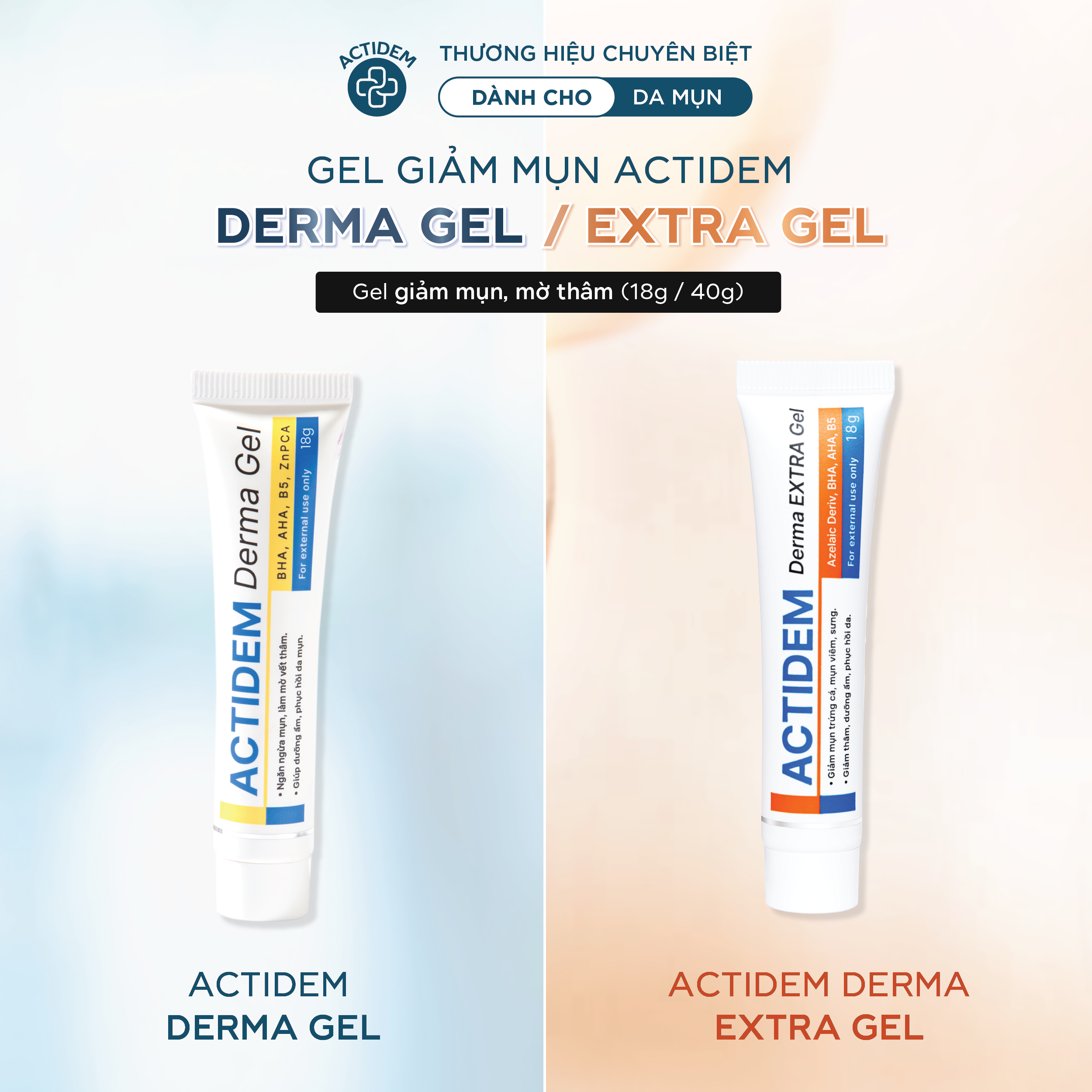Gel giảm mụn Actidem Derma Gel 18/40gr | Shopee Việt Nam