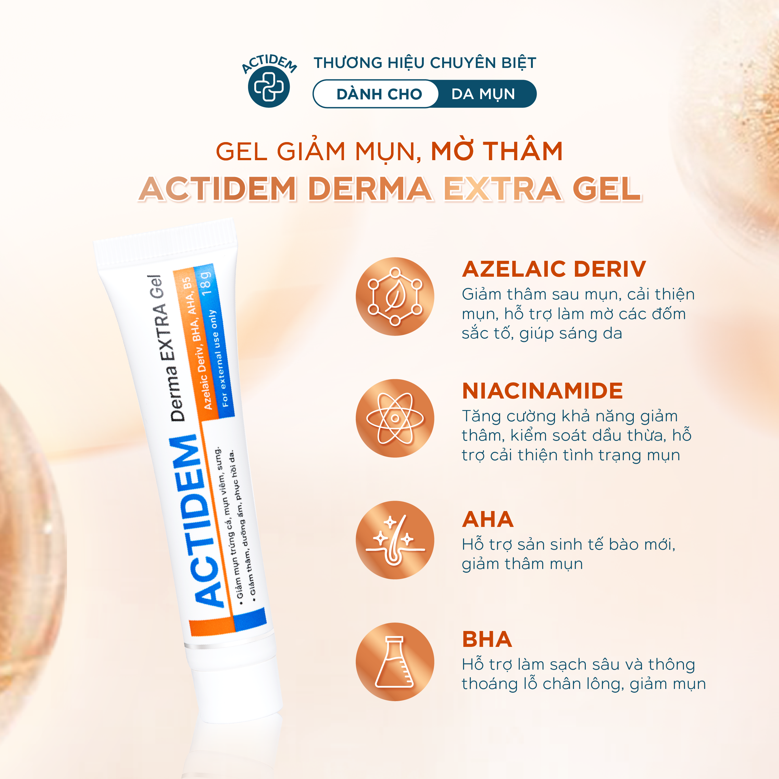 Gel giảm mụn Actidem Derma Gel 18/40gr | Shopee Việt Nam