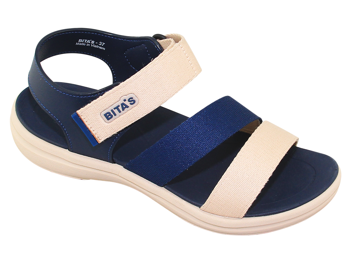 Sandal đế bằng nữ Bita's SEFYW.03 (Navy + Đen + Kem + Rêu) | Shopee Việt Nam