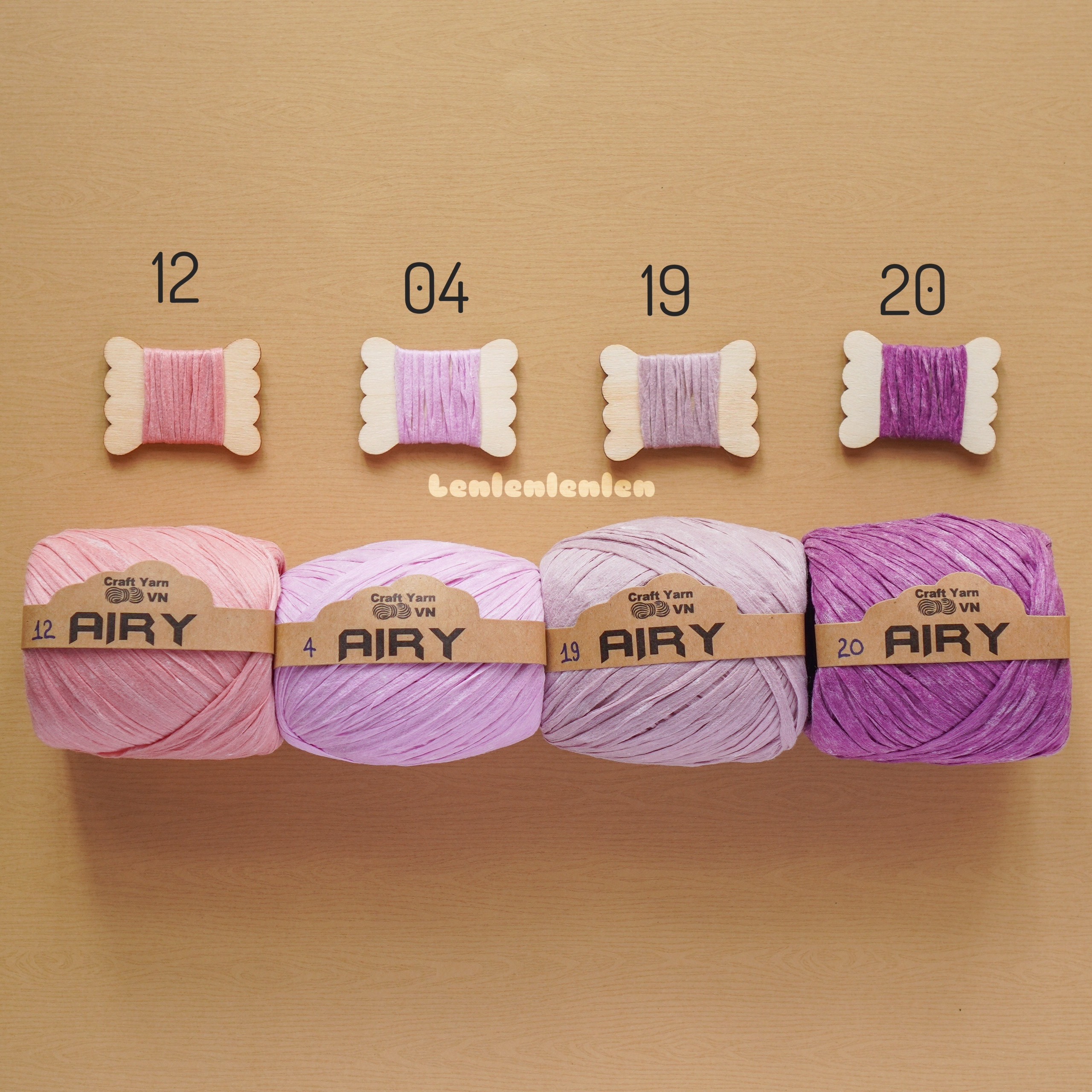 Sợi Giấy Craft Yarn Airy-chuyên móc Túi/Mũ hè/giặt được [Len Lẻn Lèn ...