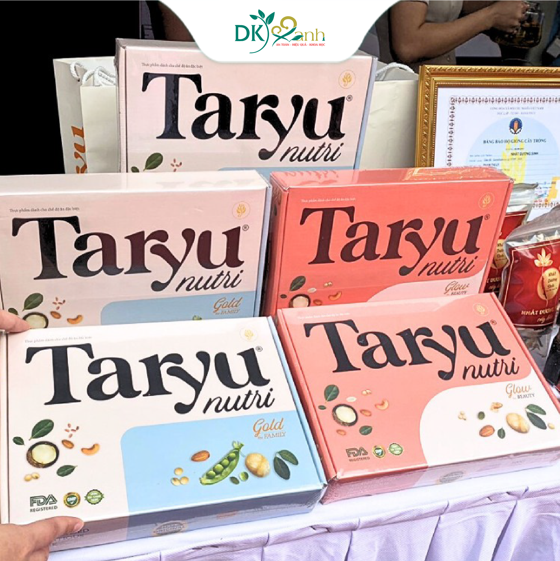 Sữa Hạt Taryu Nutri Glow Màu Hồng Hộp 8 Gói 20 Gói Thơm Ngon Bổ Dưỡng