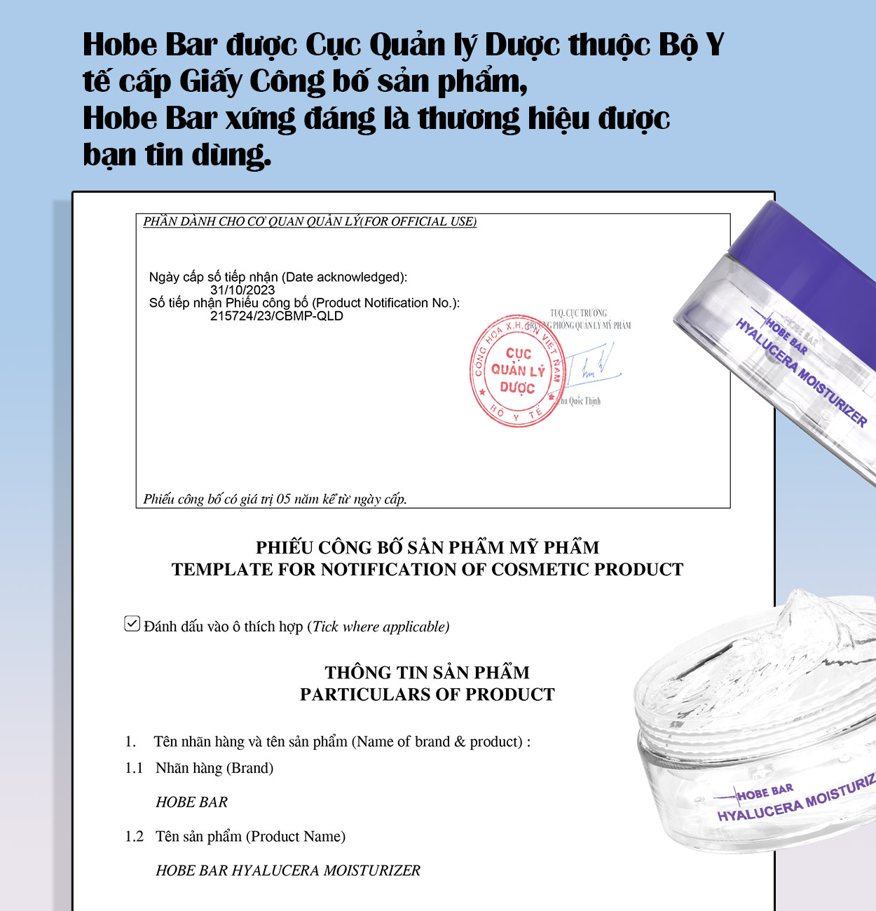 Kem Dưỡng Ẩm HOBEBAR Siêu Cấp Ẩm Dưỡng Sáng Hiệu Quả Làm Dịu Da và Phục ...