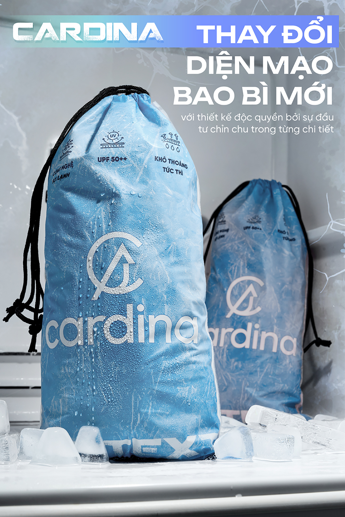 Áo chống nắng nữ CARDINA 2 lớp gấu suông mũ liền chất liệu Icetext ...