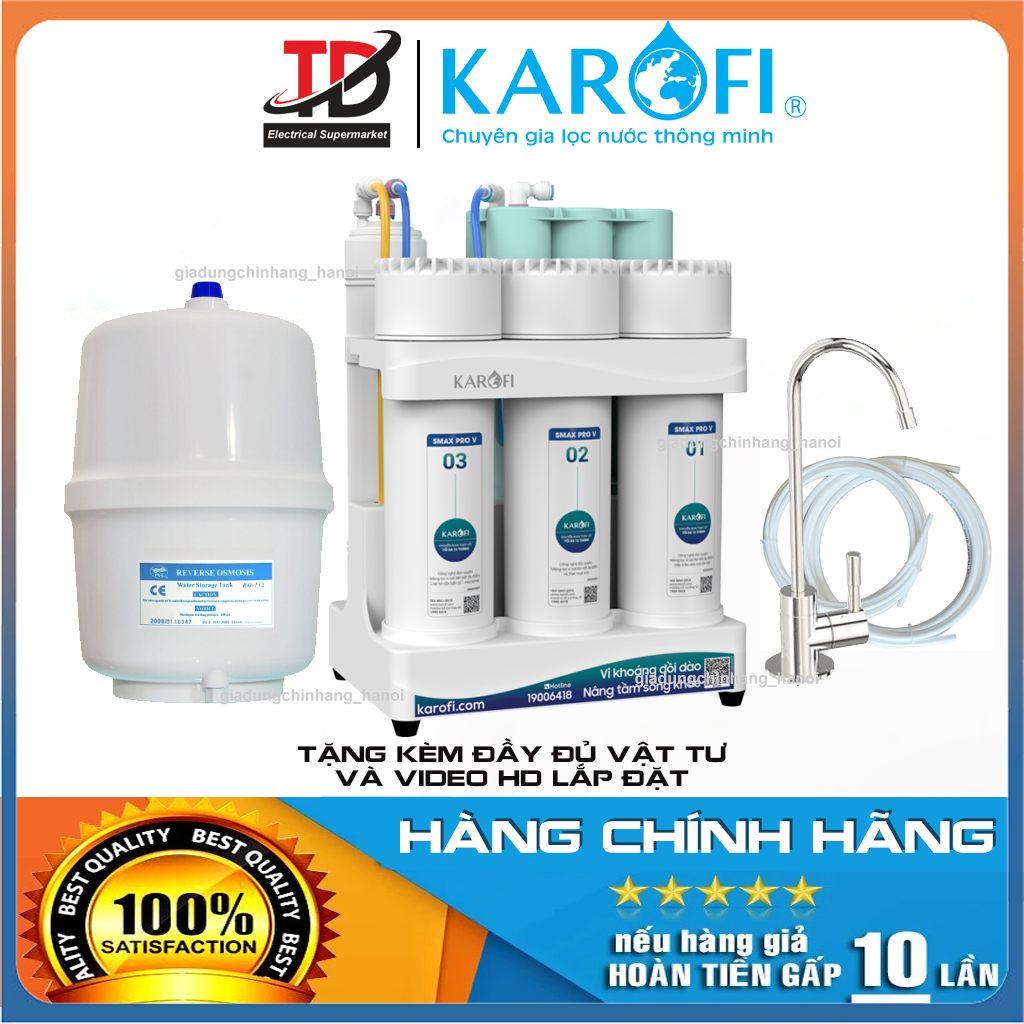 Máy Lọc Nước Karofi 10 Lõi KAQ-U05 PRO, Màng RO Purifim Mỹ, Để Gầm Nhỏ ...