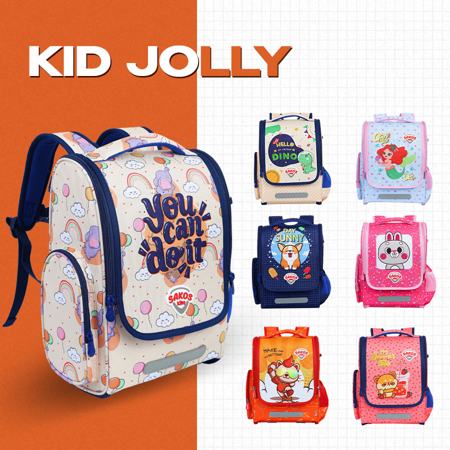 Balo Học Sinh Thời Trang SAKOS KID JOLLY - Họa Tiết Dễ Thương, Siêu Nhẹ ...