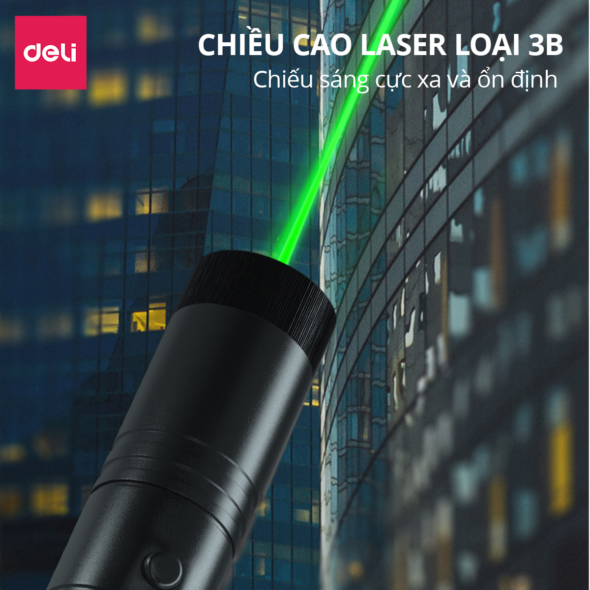 Bút Laser DELI - Tia Laze Ánh Sáng Xanh / Đỏ Siêu Mạnh Dùng Trong Trình ...