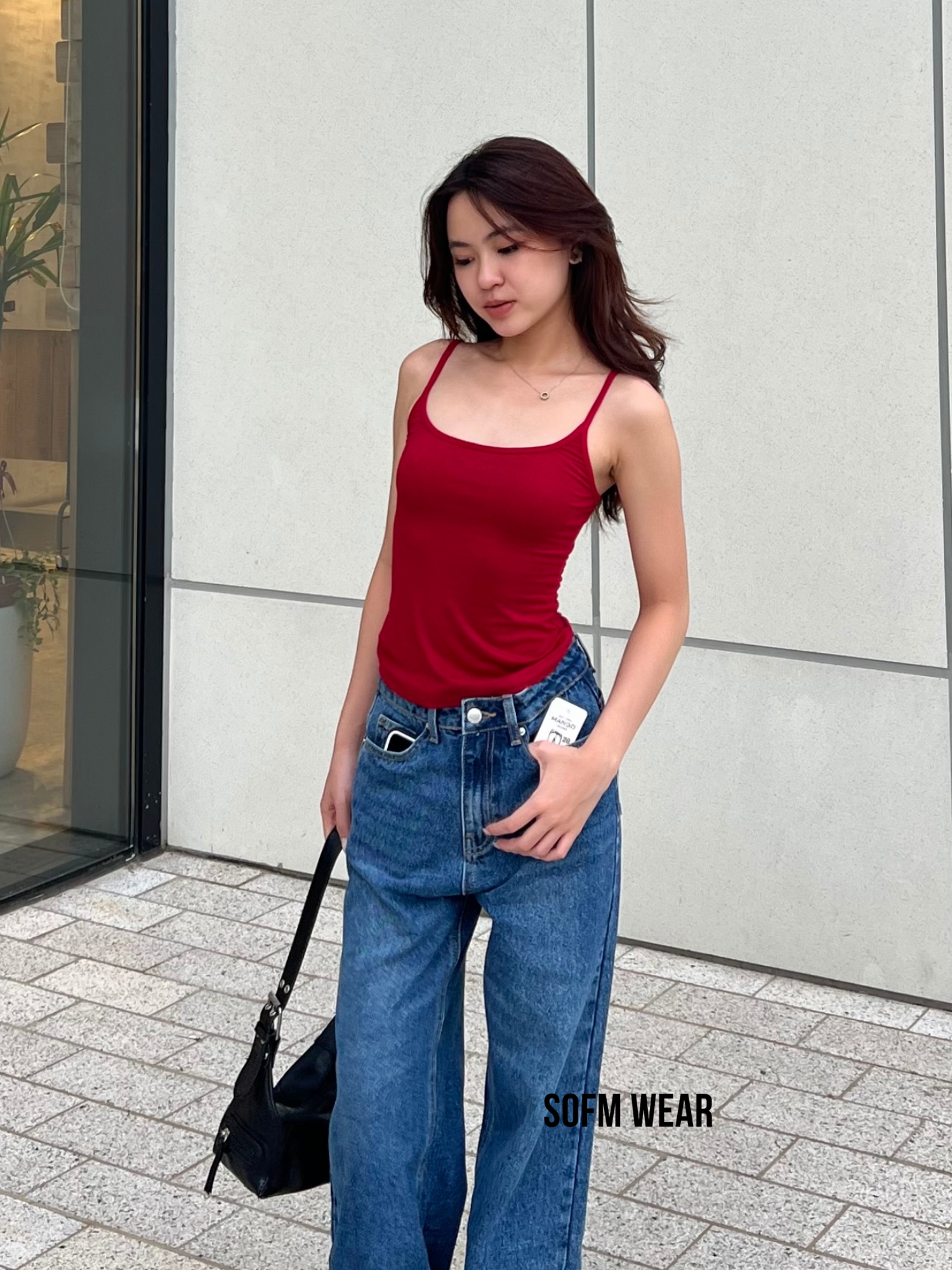 Quần jeans ống rộng mẫu trơn dài 105-107cm Sofm Wear- Chuyên Jeans Nữ ...