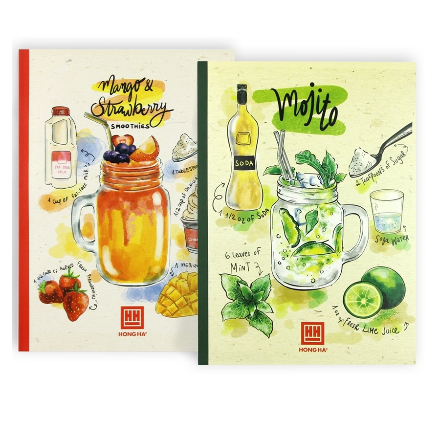 Set 2 vở kẻ ngang có chấm B5 Cocktail Hồng Hà 1427 / 1428 / 1429 ...
