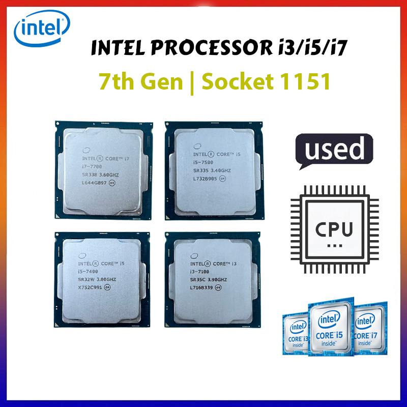 CPU - Bộ Vi Xử Lý Intel Core i7-7700k, i7-7700, i5-7500, i5-7400, i3-7100 - CPU Socket 1151, 7th ...