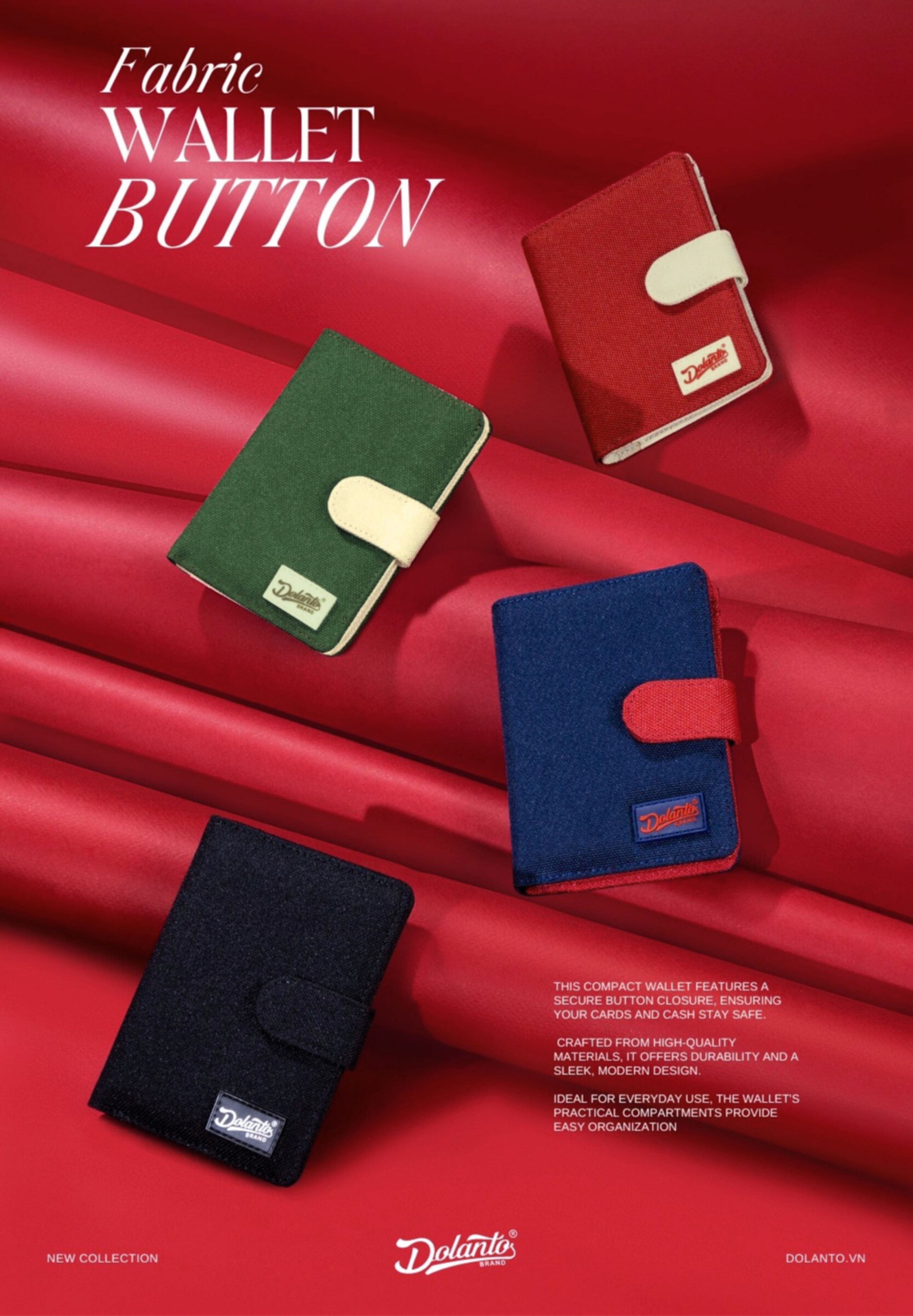 Ví DOLANTO BRAND® Button Wallet - Đứng | Shopee Việt Nam