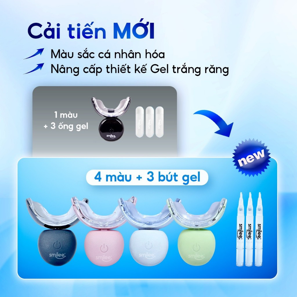 [ CHỈ CÒN 508K TRÊN LIVE 10.10 ] Trắng răng tại nhà Smilee Extra, trắng răng từ 3-6 tone sau một ...