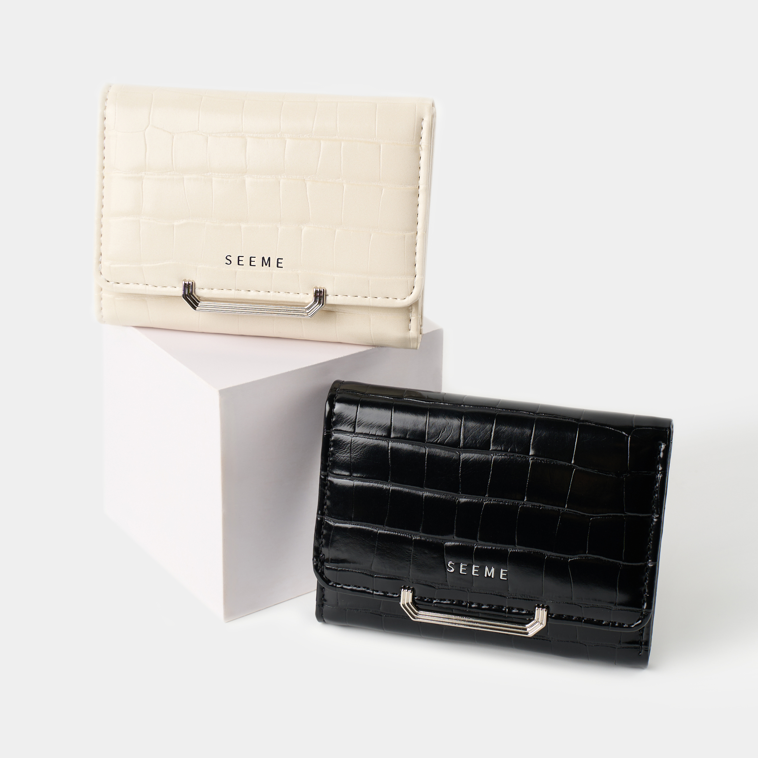 Ví đựng tiền mini da cá sấu SEEME Follie Wallet dáng ngắn | Shopee Việt Nam