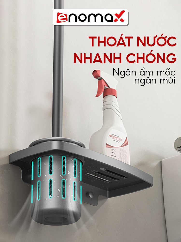 Cọ bồn cầu Enomax chà cọ toilet, sàn nhà vệ sinh dán tường tặng kèm keo ...