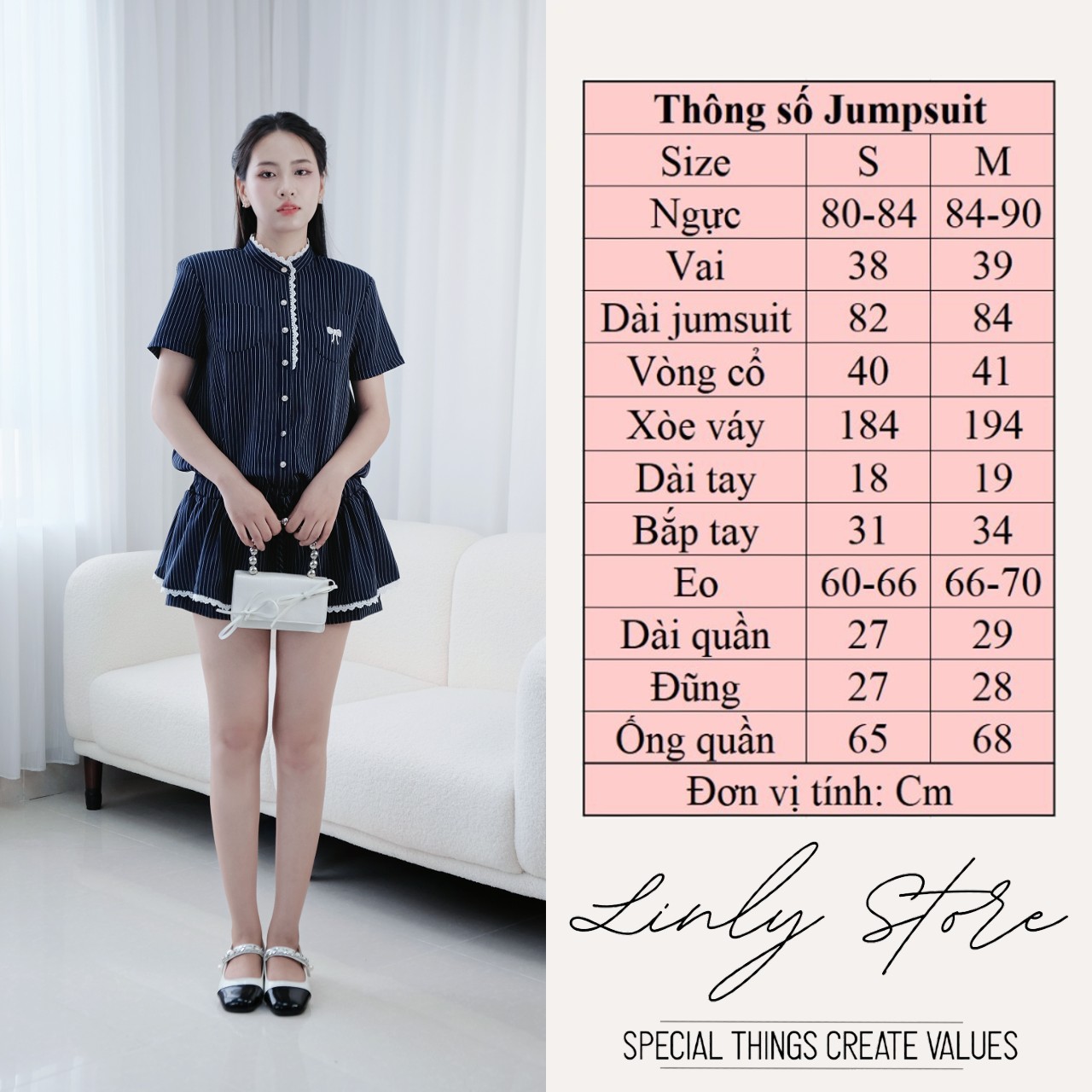Set jumpsuit nữ sang chảnh, set bộ áo váy liền quần thêu nơ Linly Store J-JS2 | Shopee Việt Nam