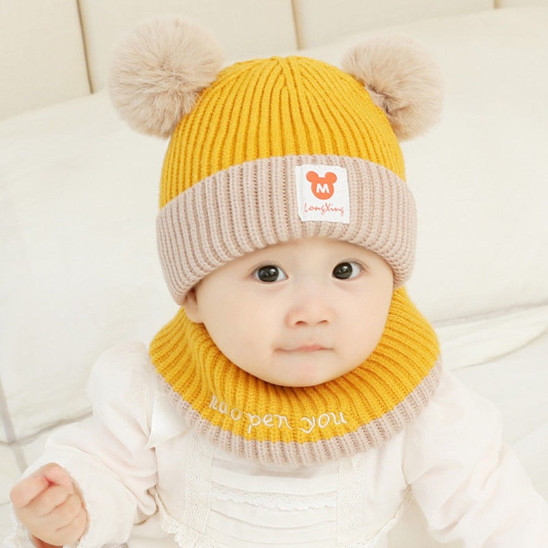 Mũ Len Cho Bé Kèm Khăn Quàng Cổ 0-30 Tháng M16 | Shopee Việt Nam
