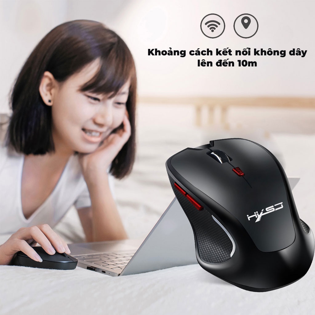 Chuột không dây HXSJ T21 USB 2.4G Văn phòng mouse 2400dpi Gaming, kết ...