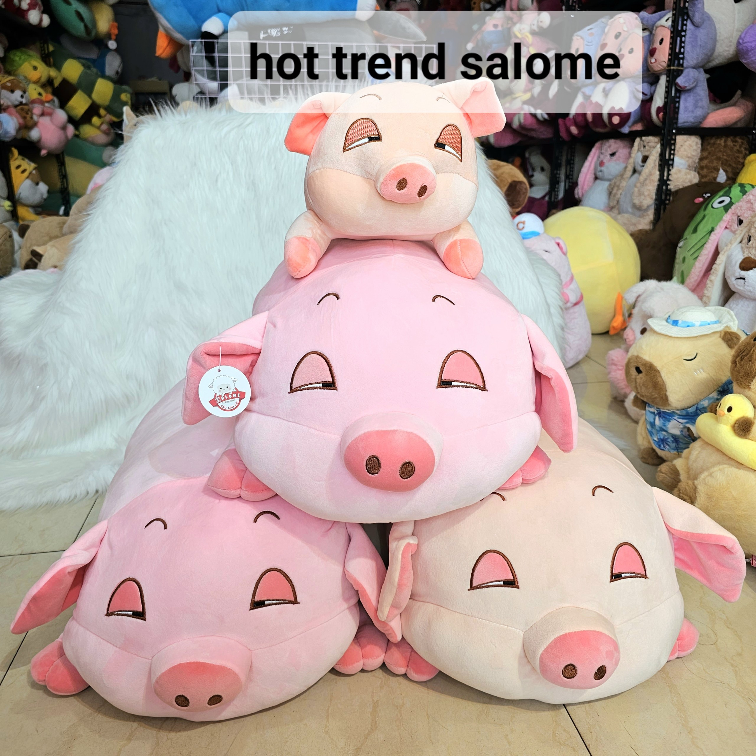 Gấu Bông Heo Mắt Híp Khổng Lồ Dễ Thương Cute SALOME, Thú Nhồi Bông Con ...