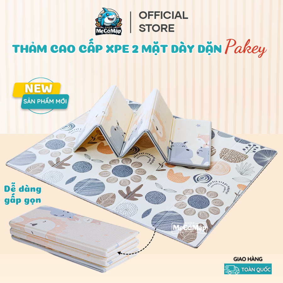 Thảm Gấp Gọn XPE Dày 2cm Chính Hãng Pakey, Thảm Cho Bé 2 Mặt Dày Dặn, Cách Nhiệt Tiện Lợi ...