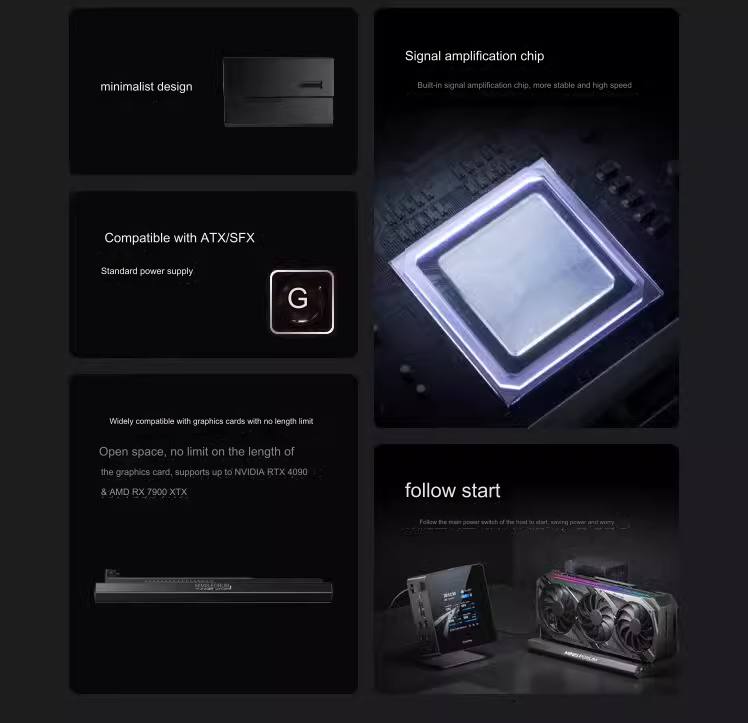 Minisforum DEG1 • eGPU Oculink Thiết bị kết nối card màn hình rời qua ...
