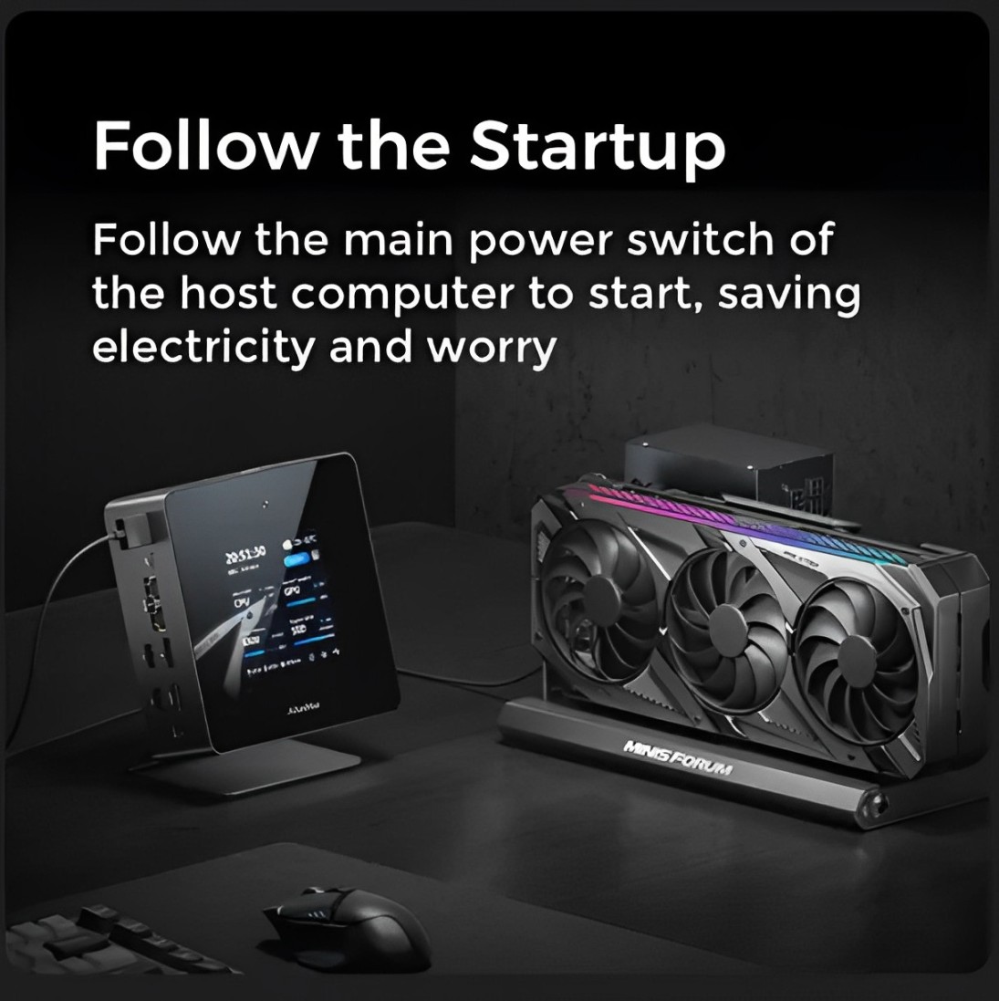 eGPU DEG1 Oculink Minisforum Kết nối card màn hình rời qua NVME, Chưa ...