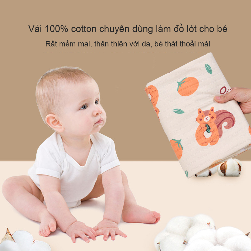 Tấm lót chống thấm trải giường MUJI 3 lớp cho em bé và người già size ...