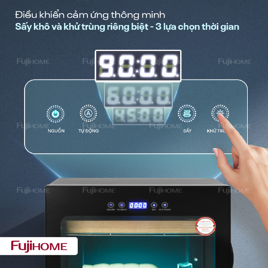 Tủ sấy chén bát khử khuẩn bằng tia UV, ozone FUJIHOME 128L Nhập Khẩu, Máy sấy khử trùng thiết bị ...