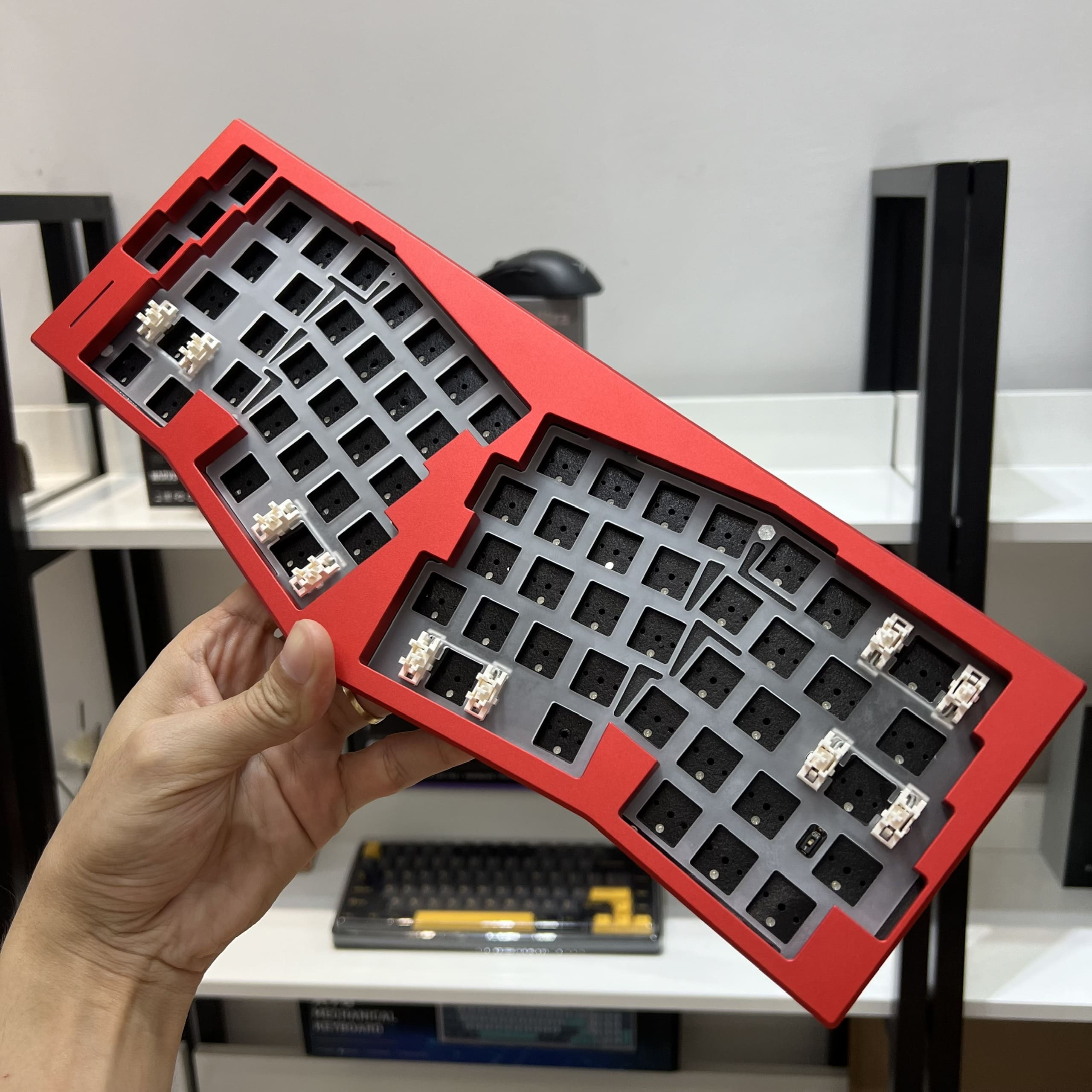 Bàn phím cơ công thái học Record Alice v2 3 mode - Only KIT khung nhôm ...