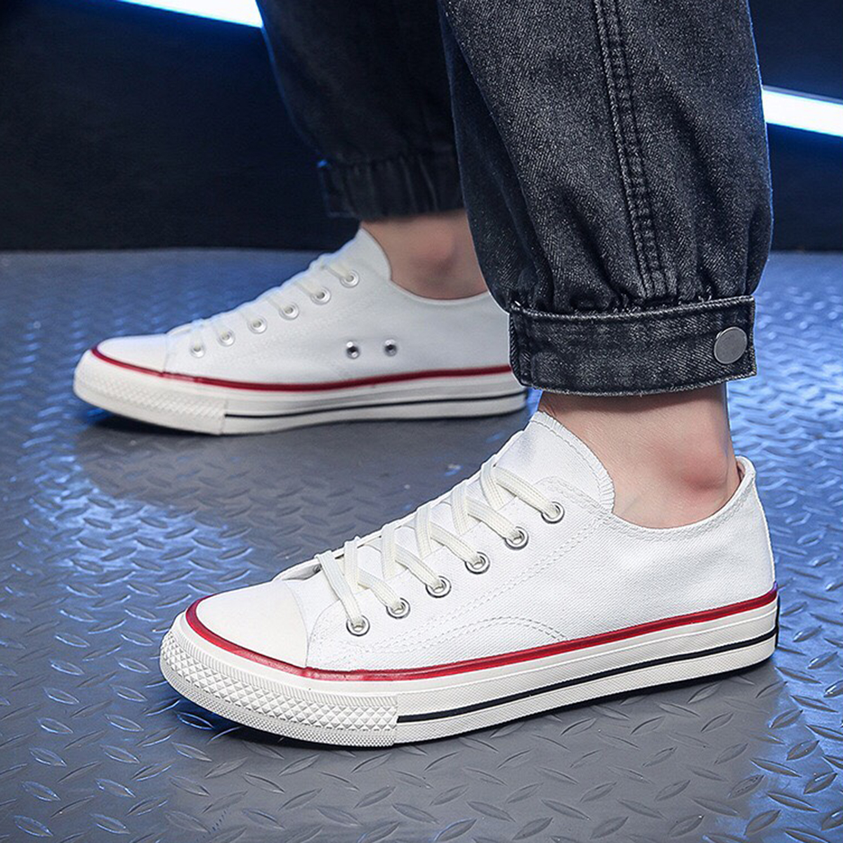 Giày Thể Thao Unisex Vải Canvas Kiểu Dáng Basic Trẻ Trung Năng Động ...