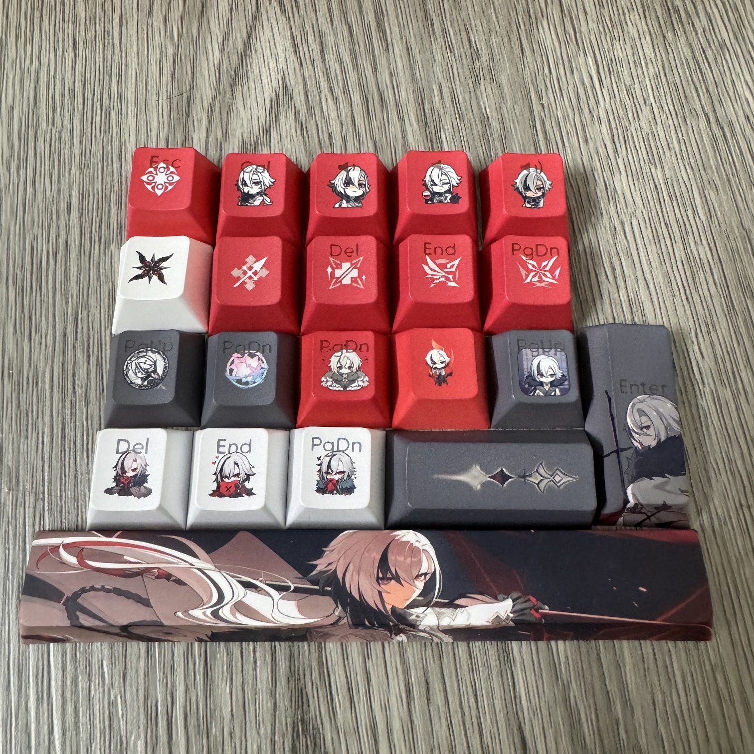 Keycap Genshin Impact Arlecchino thick PBT xuyên led in dyesub 5 mặt ...