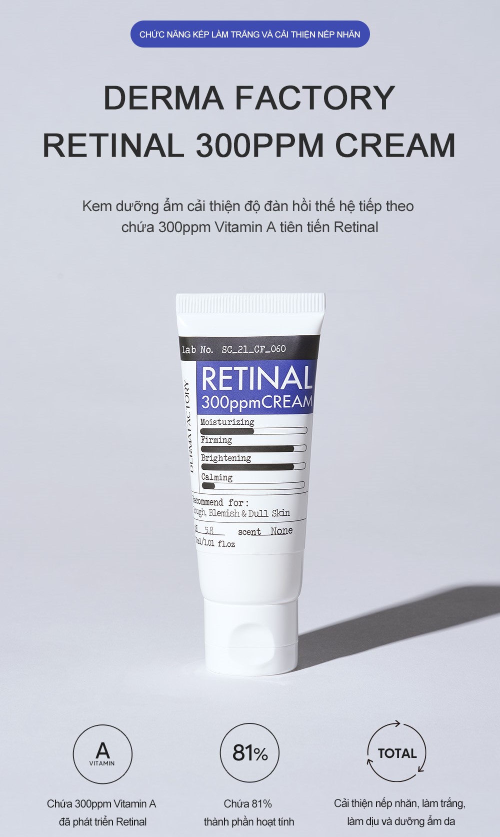 Kem dưỡng ban đêm chống lão hóa, săn chắc và làm sáng da Derma Factory ...