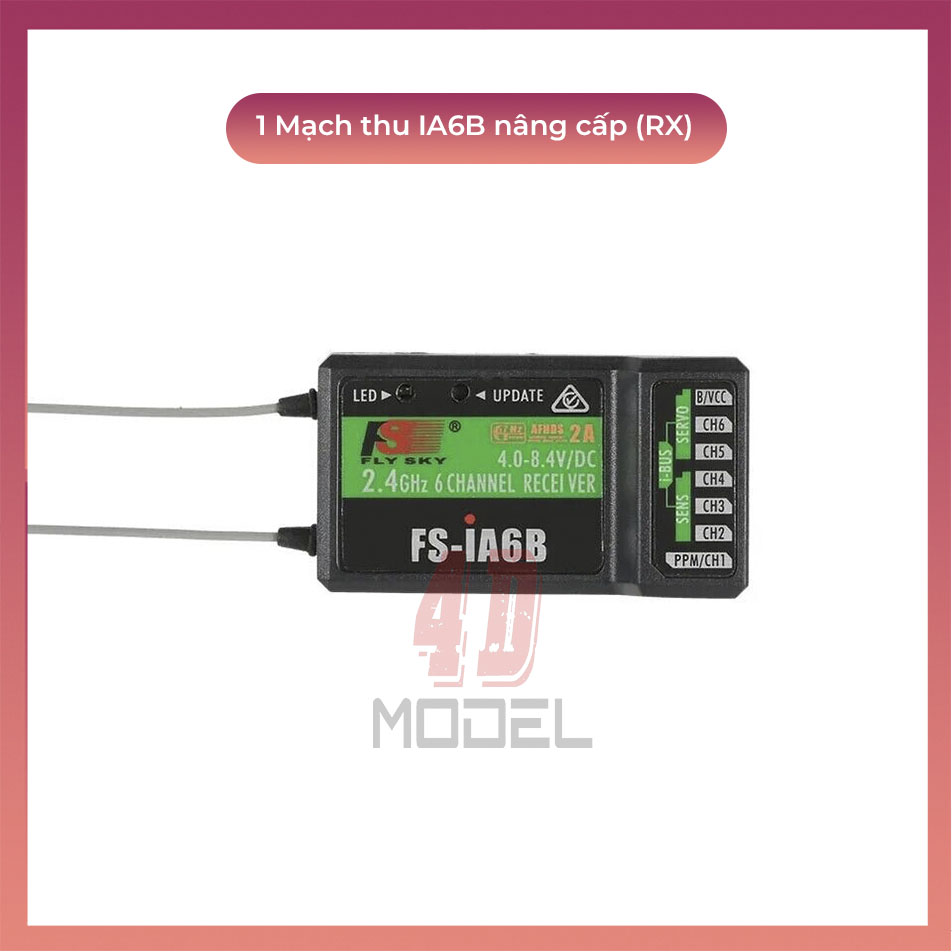 Bộ Điều Khiển 6 Kênh Flysky i6 (TX) + Mạch Thu ia6B (RX) Dùng Chế Tạo ...